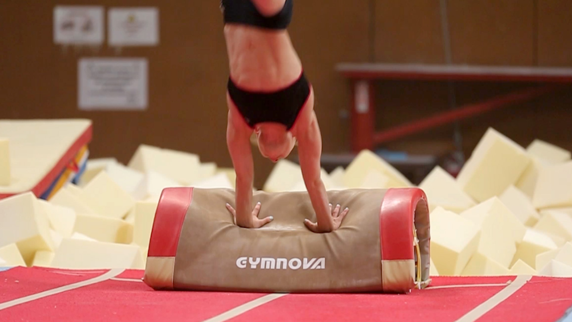 The push-off pad, an essential piece of equipment for vault